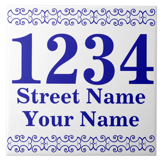 Personalized Victorian Street Address Tile | Zazzle