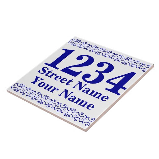 Personalized Victorian Street Address Tile | Zazzle