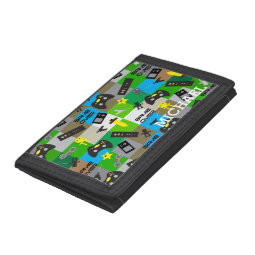 Personalized Video Game Gamer Geek for Boy Tween Trifold Wallet | Zazzle