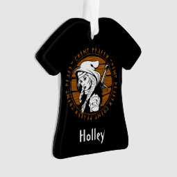 Personalized Viking Shield Maiden With Runes Ornament | Zazzle