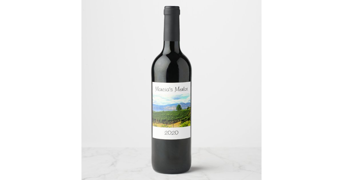 Personalized Vineyard Wine Label Design | Zazzle