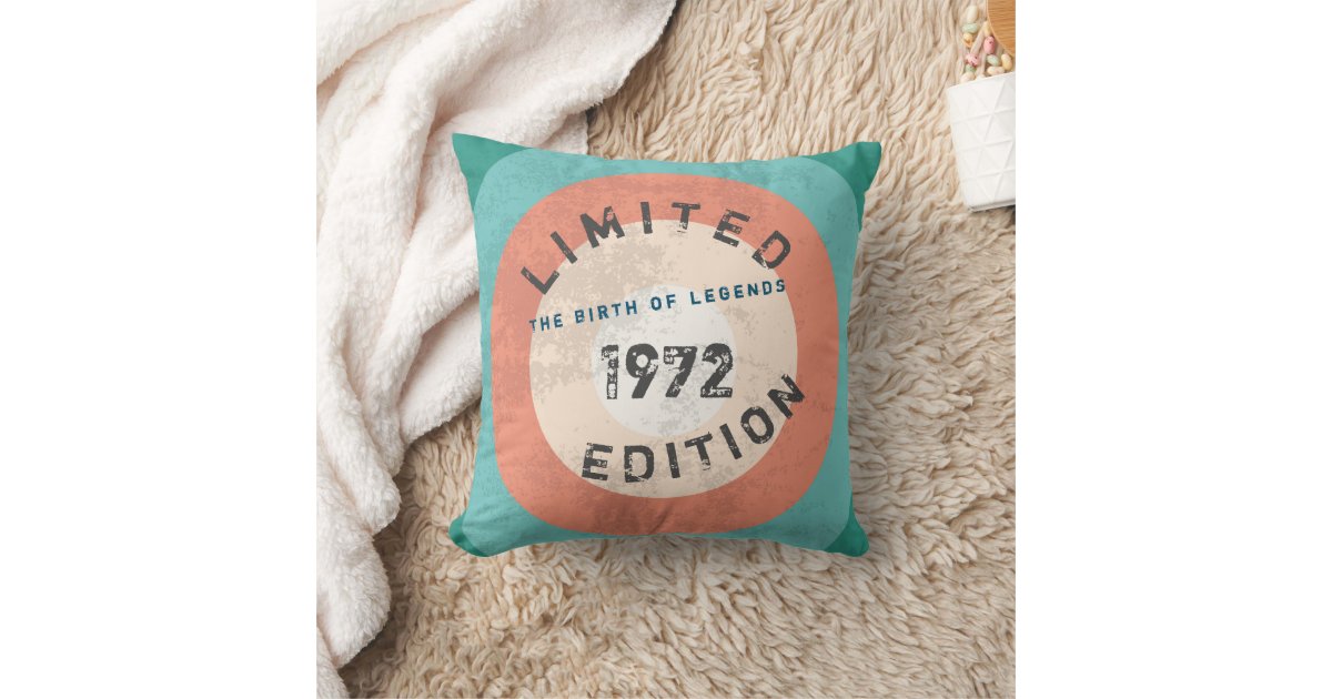 Personalized Vintage 19XX Limited Edition Retro Throw Pillow | Zazzle