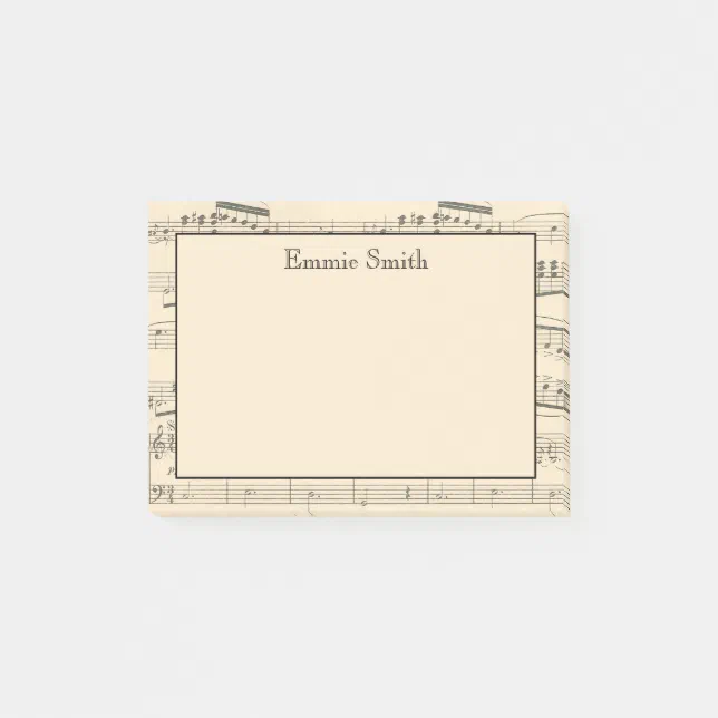Personalized Vintage Antique Sheet Music Post-it Notes | Zazzle