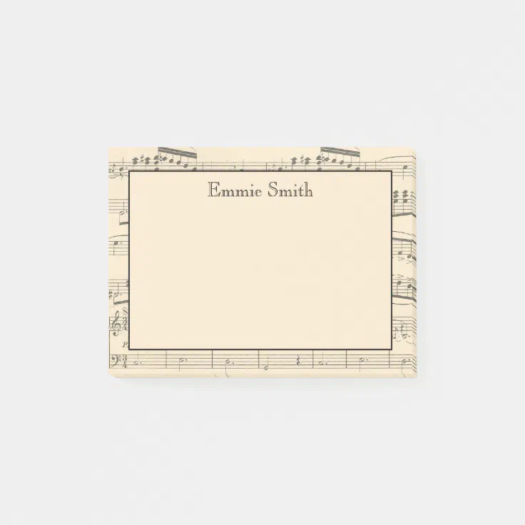 Personalized Vintage Antique Sheet Music Post-it Notes | Zazzle