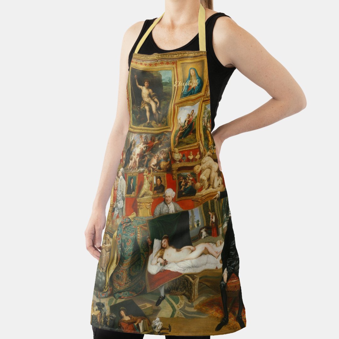 Personalized Vintage Art Artist Painter Art Craft Apron | Zazzle