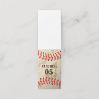 Personalized Vintage Baseball Name Number Retro Loyalty Card | Zazzle