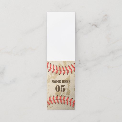 Personalized Vintage Baseball Name Number Retro Loyalty Card | Zazzle