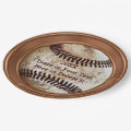 Personalized Vintage Baseball Paper Plates | Zazzle