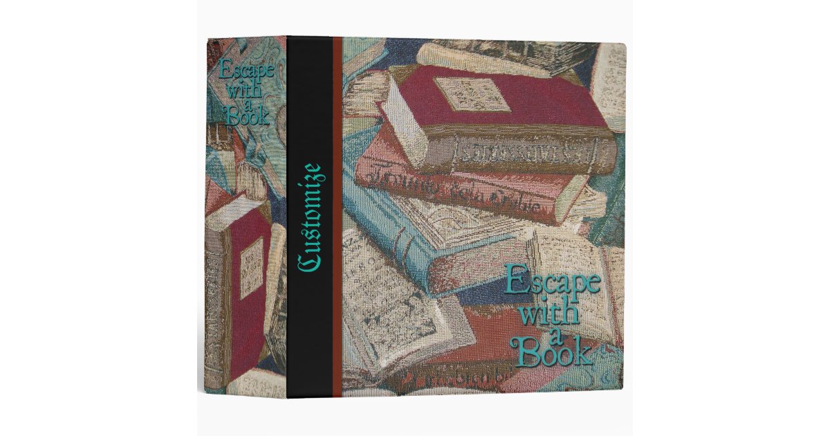 Personalized Vintage Books Background Binder | Zazzle