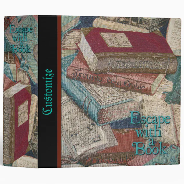 Personalized Vintage Books Background Binder | Zazzle