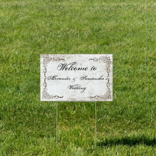 Personalized Vintage Country Wedding Sign | Zazzle