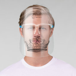 Personalized Vintage Engraved Crown Face Shield | Zazzle