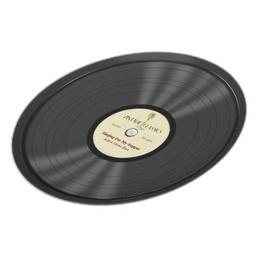 Personalized Vintage Microphone Vinyl Record Plate | Zazzle