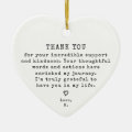 Personalized Vintage Minimal Thank You Christmas Ceramic Ornament | Zazzle