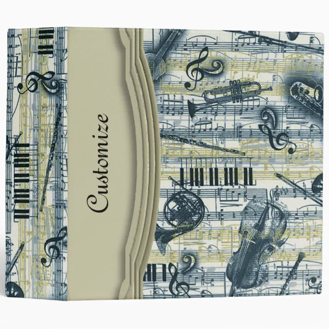 Personalized Vintage Sheet Music Binder | Zazzle