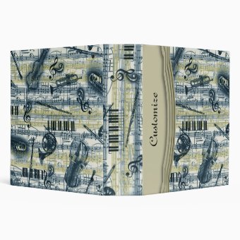 Personalized Vintage Sheet Music Binder | Zazzle