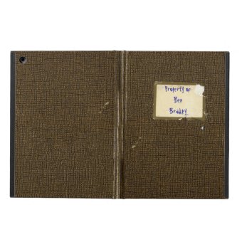 Personalized Vintage Tattered College Notebook Cover For iPad Air | Zazzle