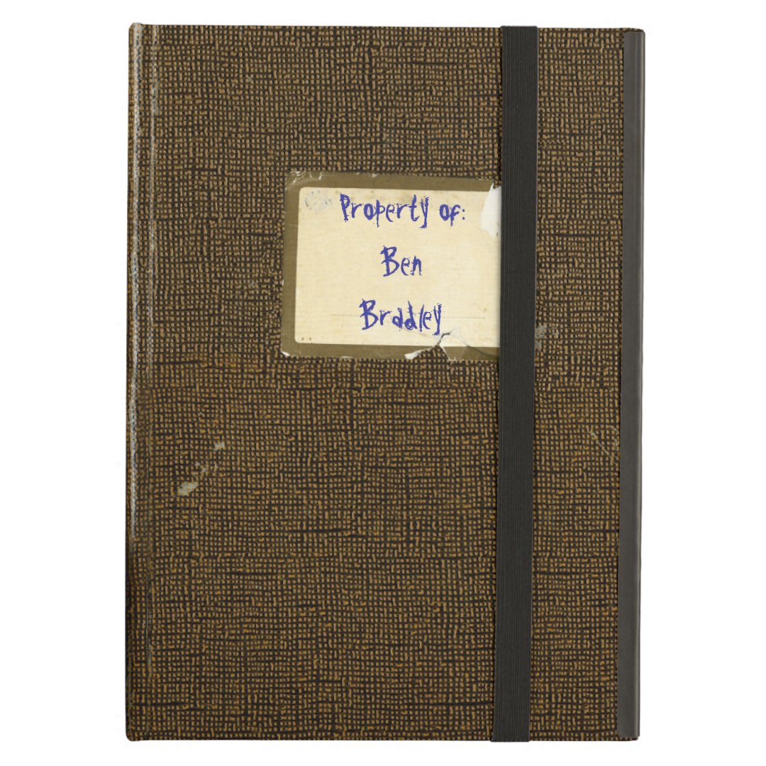 Personalized Vintage Tattered College Notebook Cover For iPad Air | Zazzle