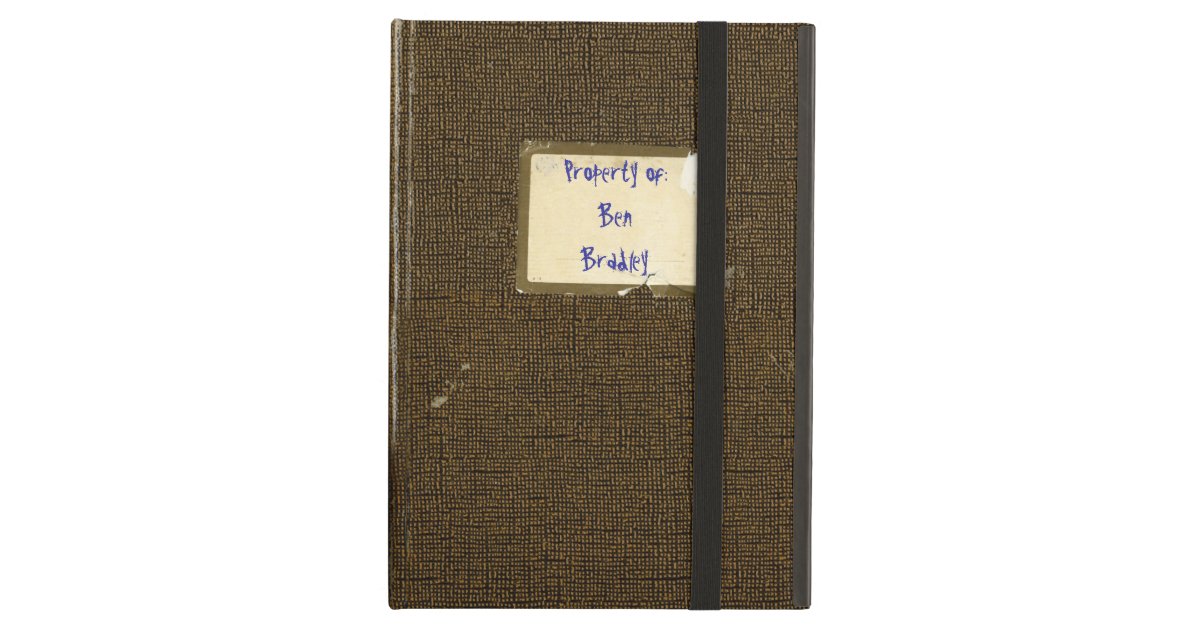Personalized Vintage Tattered College Notebook Cover For iPad Air | Zazzle