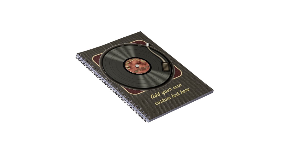 Personalized Vintage Vinyl Record Notebook | Zazzle