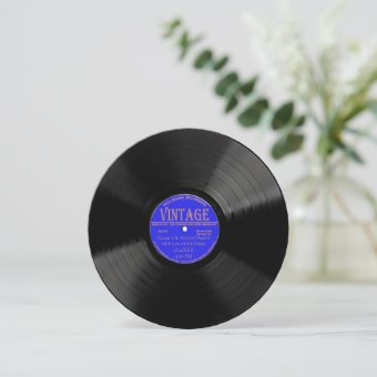 Personalized Vinyl Record Design Invitation | Zazzle