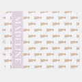 Personalized Vizsla Baby Blanket Pink & White | Zazzle