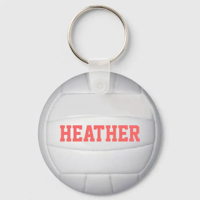 Personalized Volleyball Keychain | Zazzle