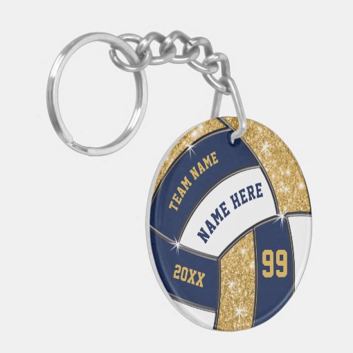 Personalized Volleyball Keychains, 6 Text Boxes Keychain | Zazzle