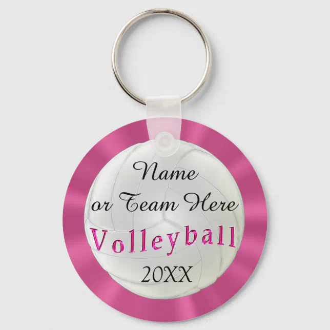 Personalized Volleyball Keychains with NAMES, YEAR | Zazzle