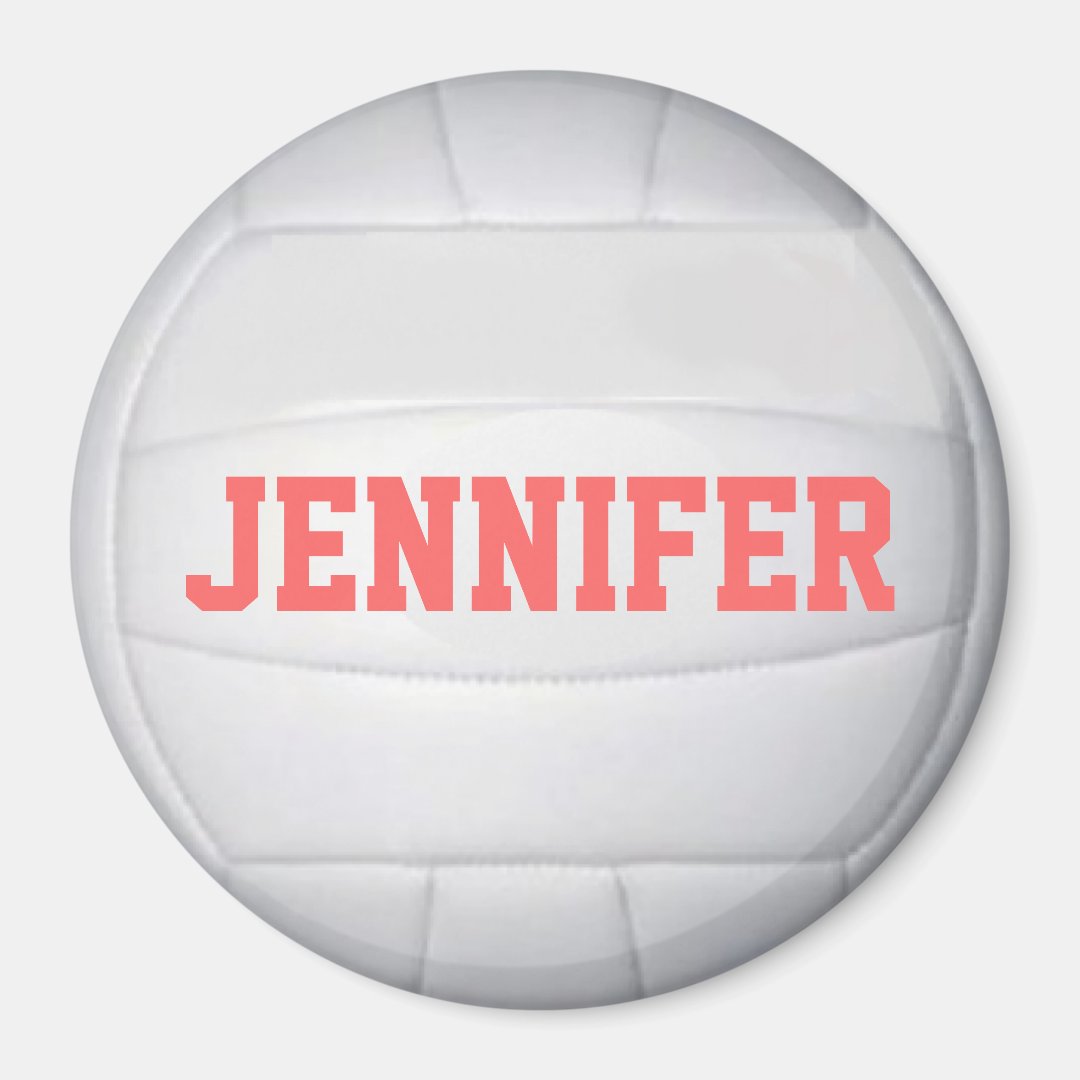Personalized Volleyball Magnet | Zazzle