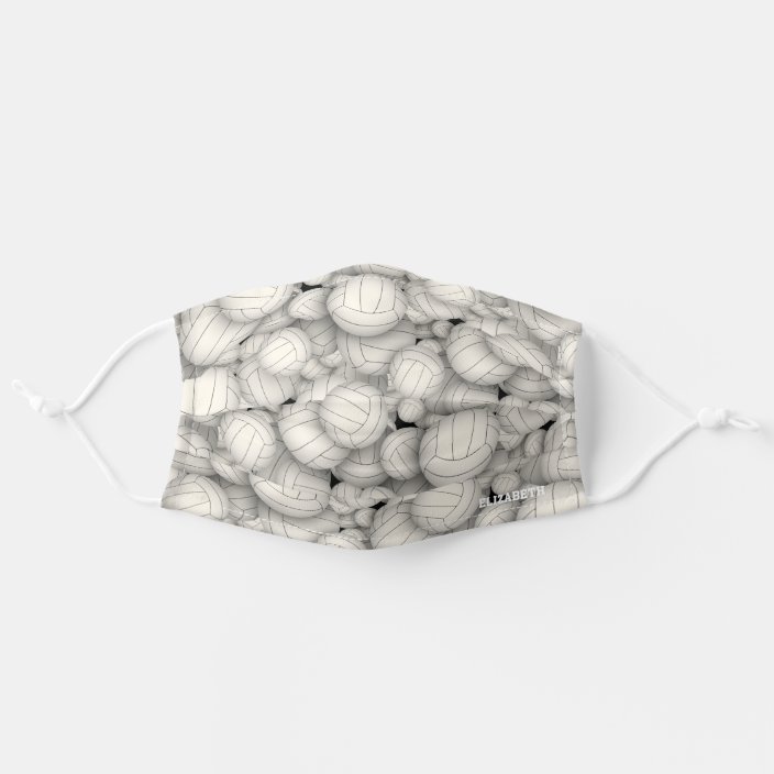Personalized volleyball sports pattern adult cloth face mask | Zazzle.com