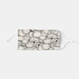 Personalized volleyball sports pattern adult cloth face mask | Zazzle