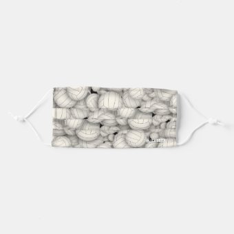 Personalized volleyball sports pattern adult cloth face mask | Zazzle