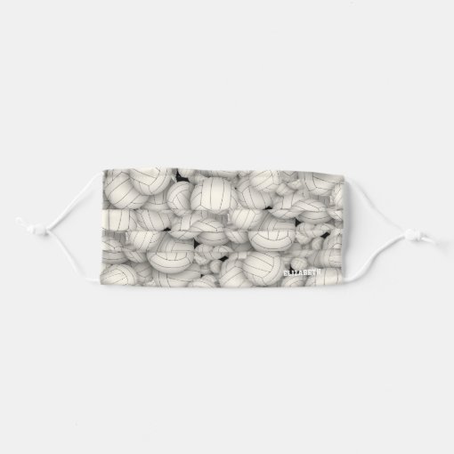 Personalized volleyball sports pattern adult cloth face mask | Zazzle
