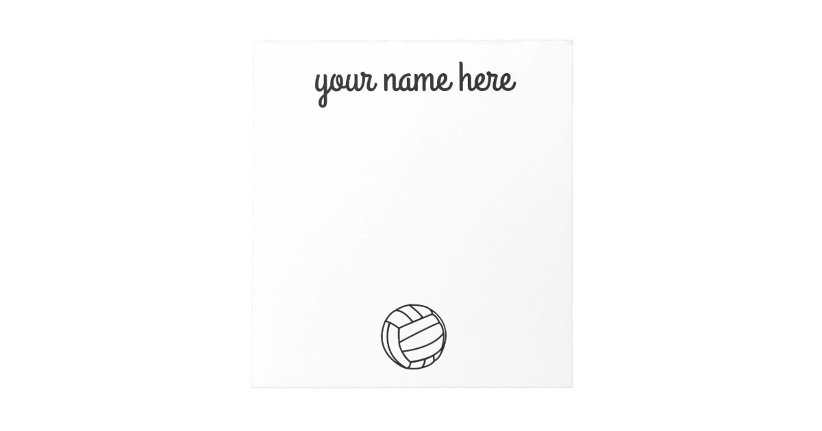 Personalized Volleyball Thank You Notepad | Zazzle