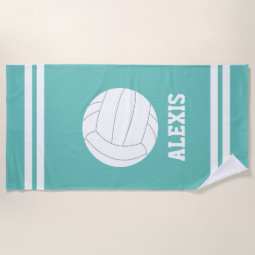 Personalized Volleyball Themed Kids Beach Towel | Zazzle