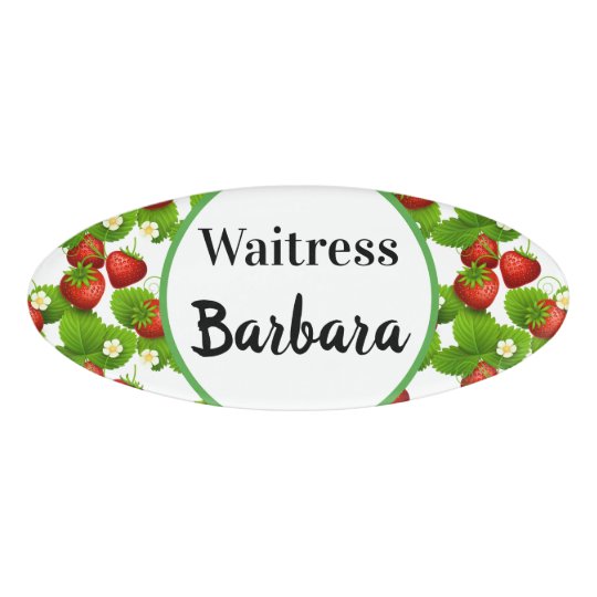Personalized Waitress Name Tag | Zazzle.com