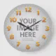 Personalized Wall Clocks Big Golden Numbers Photo | Zazzle