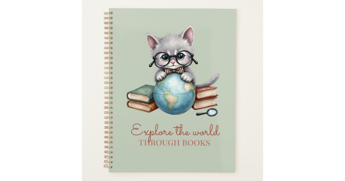 Personalized "Wander Cat" Academic Planner | Zazzle