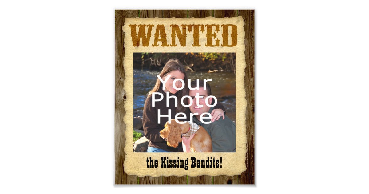 Personalized Wanted Poster, Large Photo w/Text | Zazzle