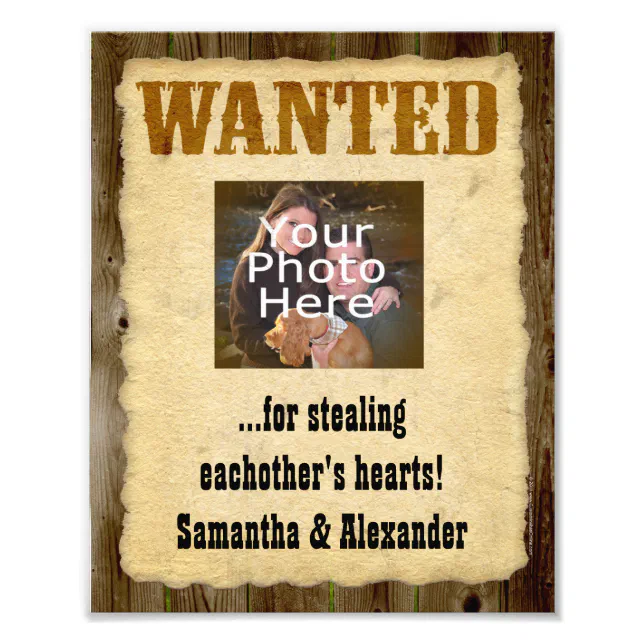 Personalized Wanted Poster, Old West Vintage Photo | Zazzle