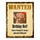 Cowboy Photo Wanted Poster Birthday Party Invitation | Zazzle.com