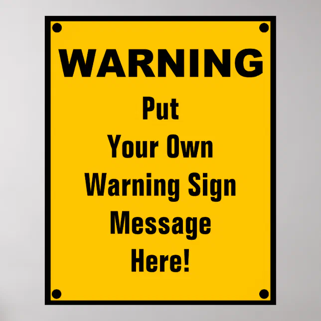 Personalized Warning Sign | Zazzle