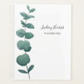 Personalized Watercolor Eucalyptus Planner | Zazzle