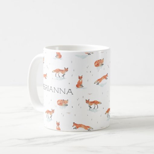 Personalized Watercolor Fox Coffee Mug | Zazzle