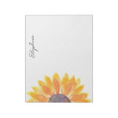 Personalized Watercolor Sunflower Notepad | Zazzle