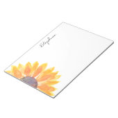 Personalized Watercolor Sunflower Notepad | Zazzle