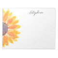 Personalized Watercolor Sunflower Notepad | Zazzle