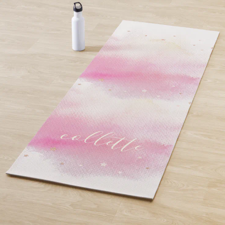 Personalized Watercolor Yoga Mat | Zazzle