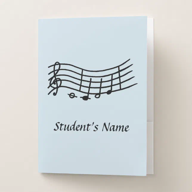 Personalized Wavy Music Scale Notes Pocket Folders | Zazzle